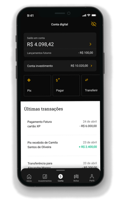 Conta Digital XP: controle sua vida financeira pelo app | XP Investimentos